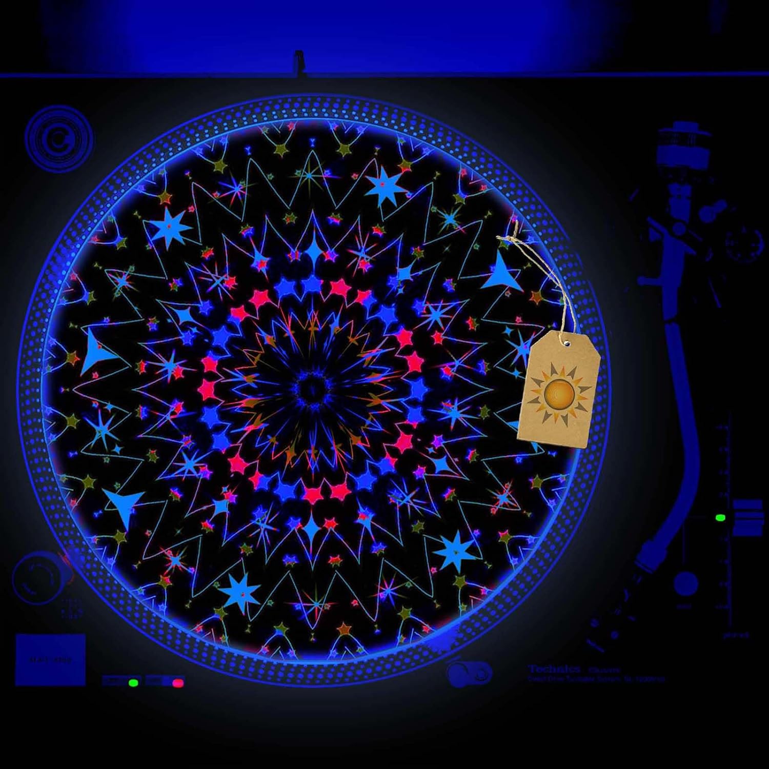 Amazon.com: DJ Turntable GLOW Slipmat (glows under blacklight) Solar ...