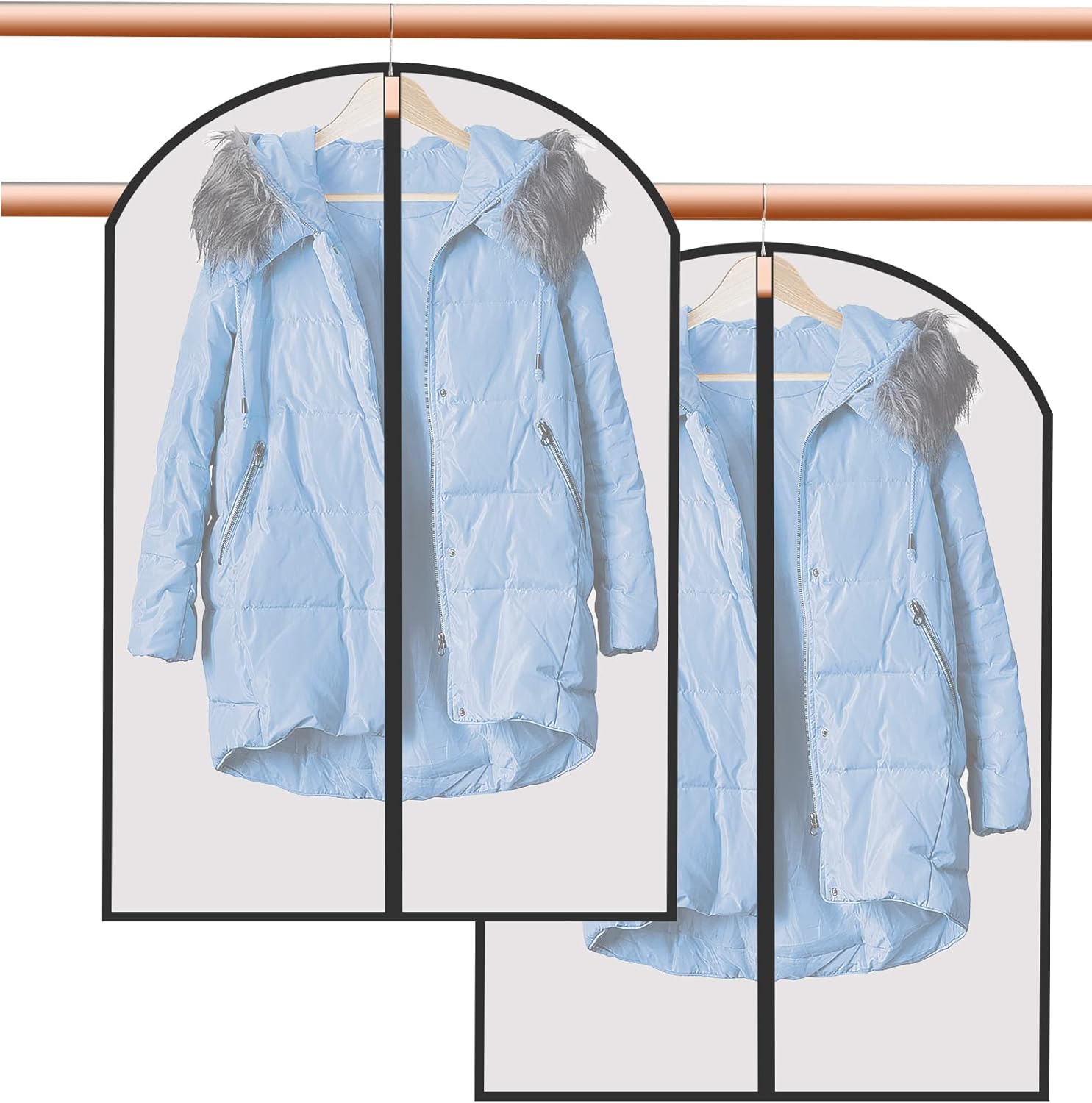 Dust-proof Garment Cover Bag, Fully Enclosed Clothes Cover with Zipper ...