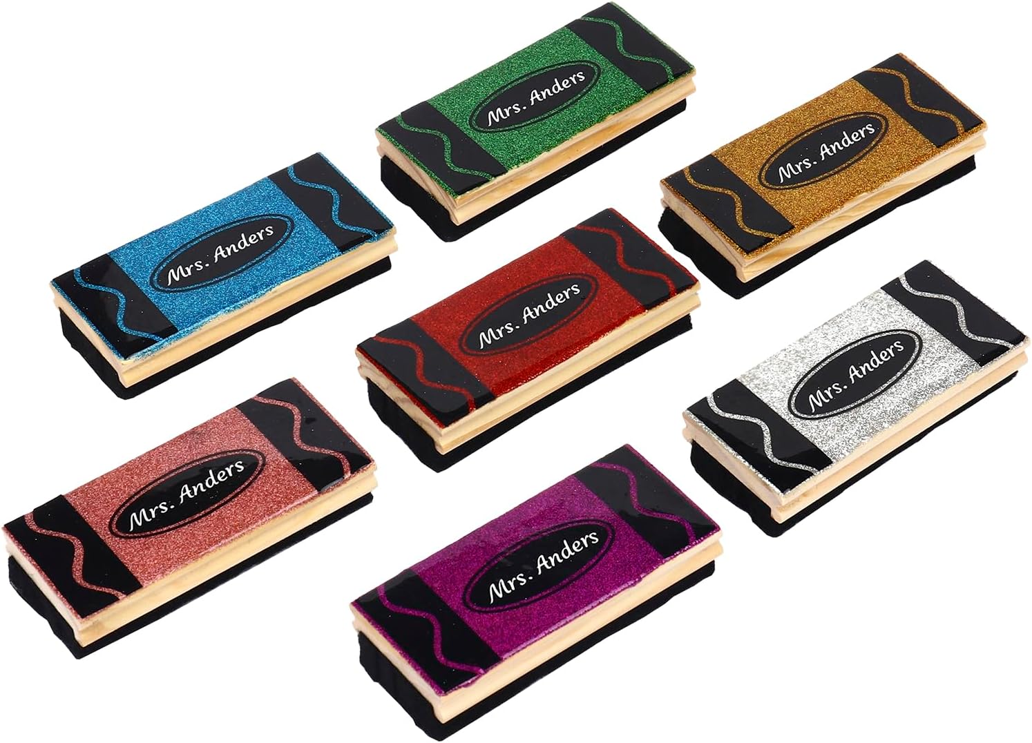 Amazon.com : Personalized Custom Name Chalkboard Eraser Whiteboard ...
