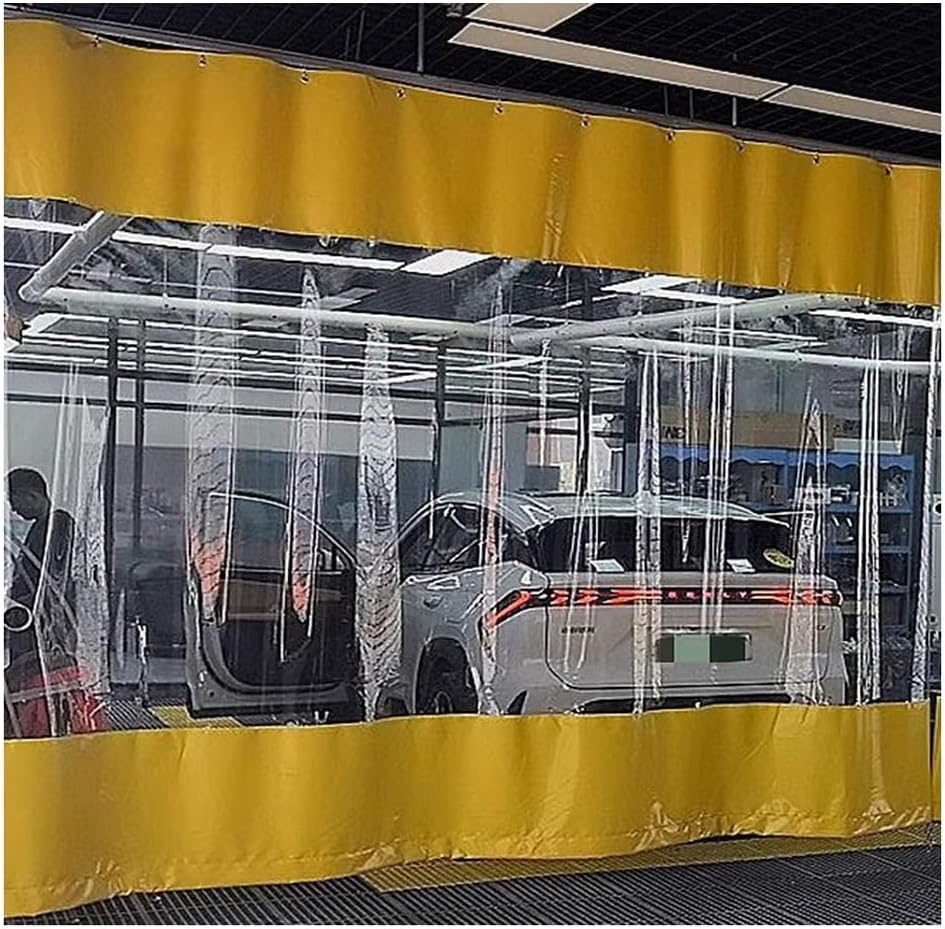 Clear Vinyl Curtains with Grommets, Heavy-Duty Waterproof Partition for ...
