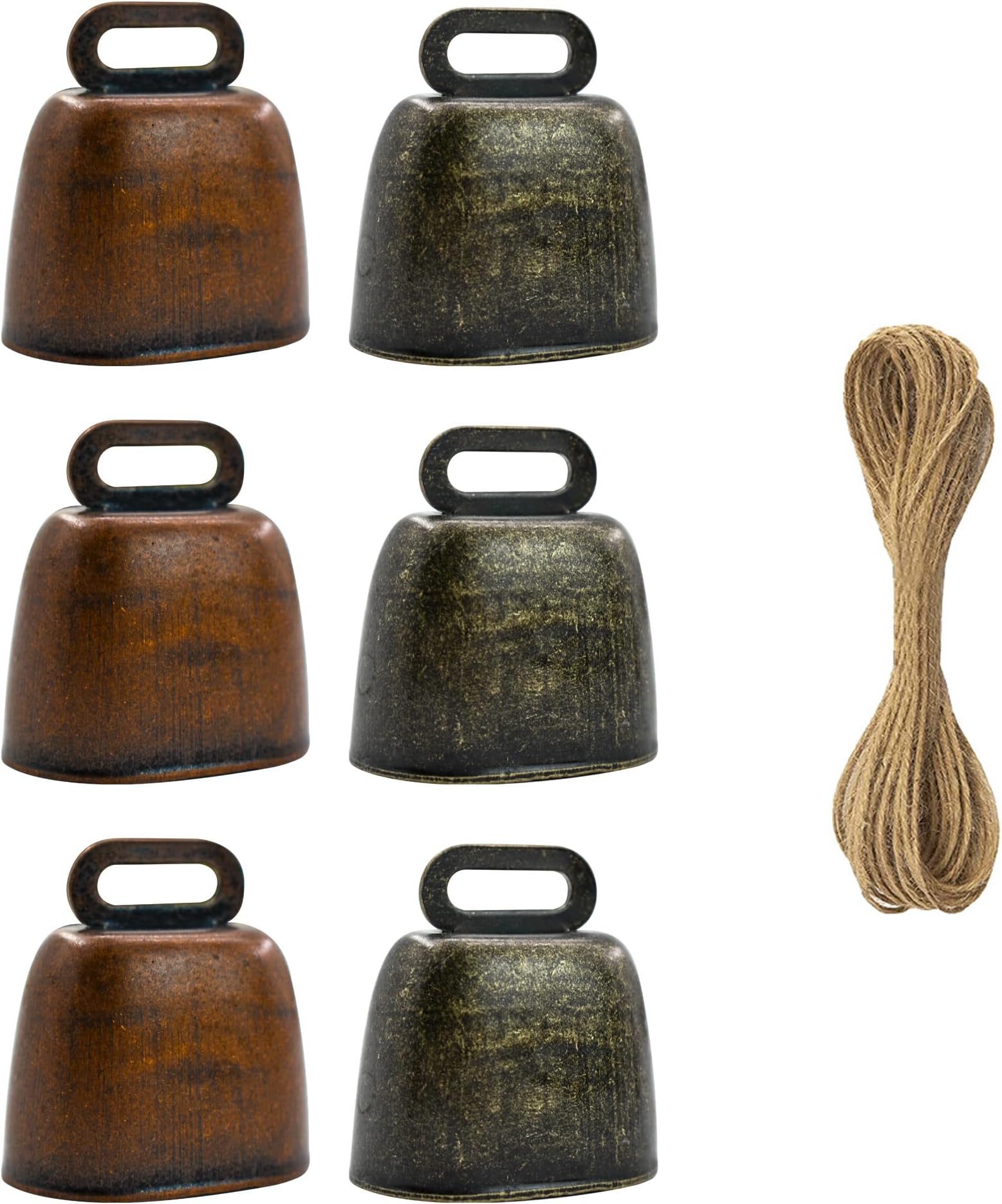 Amazon.com: 5 Pack Grazing Copper Bells, Metal Cow Bells for Dogs ...