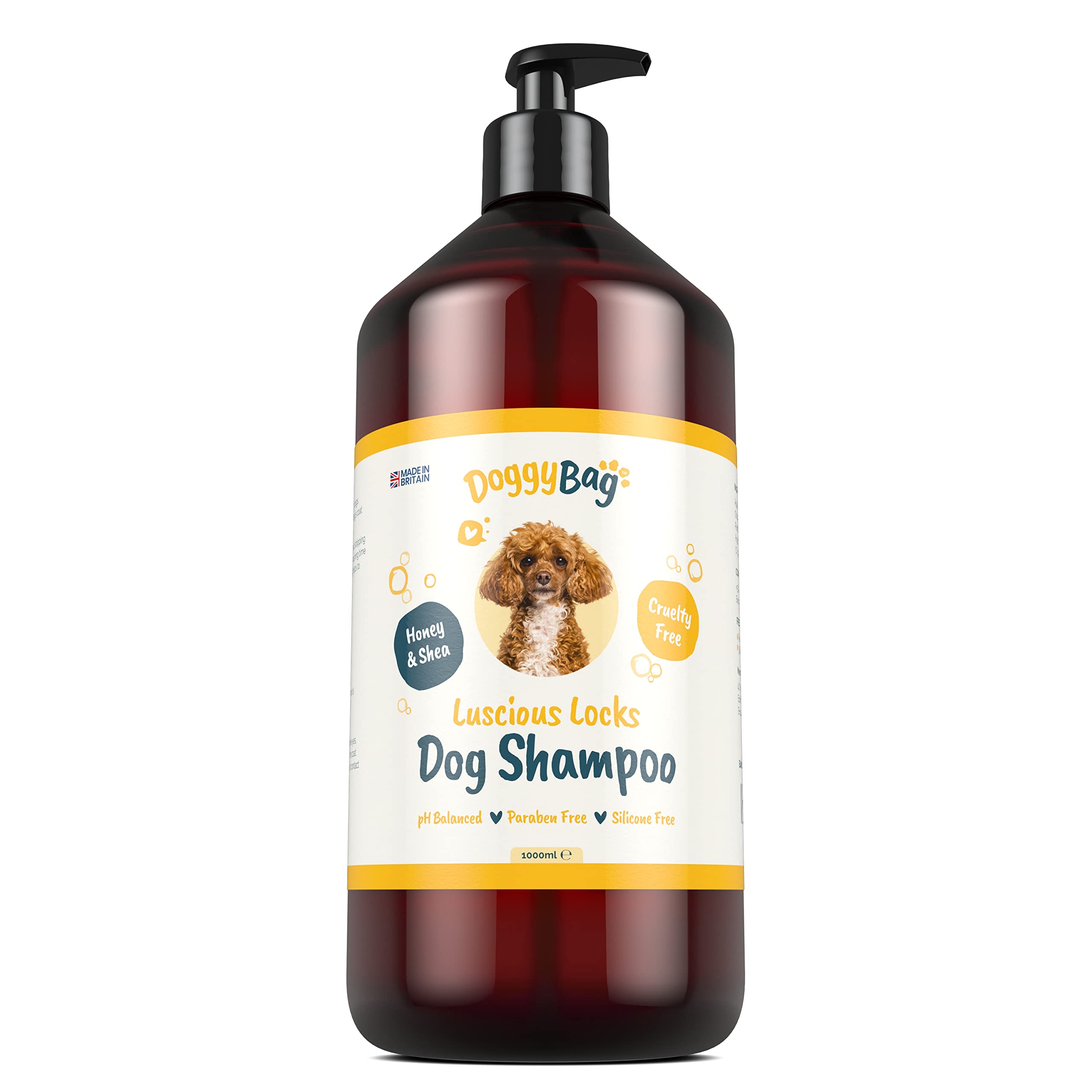 1 Litre Honey & Shea Shampoo for Dogs from Doggy Bag - Deodorising ...
