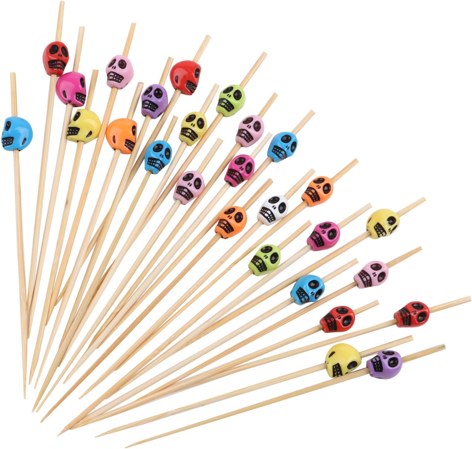 Amazon.com | LOMIMOS 150pcs Halloween Skeleton Drink Topper, Colorful ...