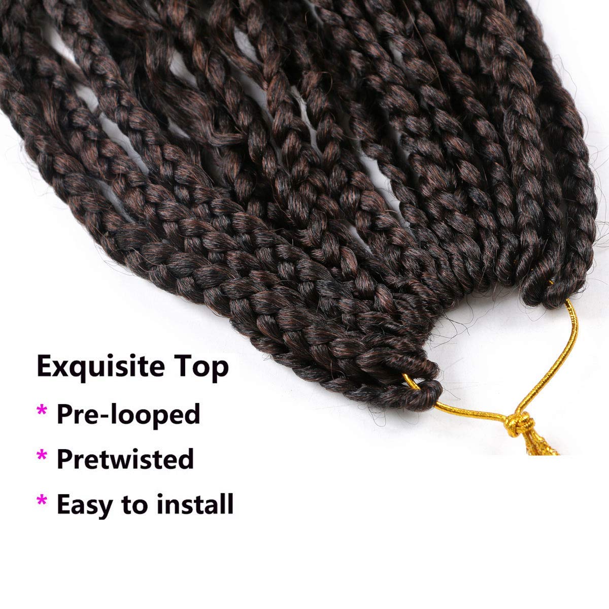Mytarku 7 Packs Box Braids Crochet Hair 20 inch Box Braids Crochet ...