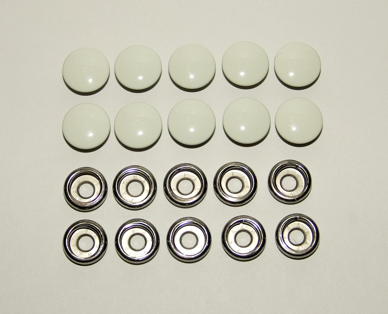 Amazon.com: Snap Fastener, White Enamel Finish, Stainless Steel Cap ...