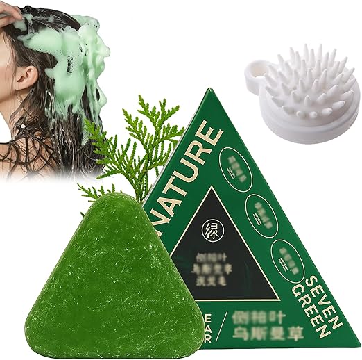 Usman Grass Shampoo Bar, Nature Triangle Shampoo Bar, Seven Green ...
