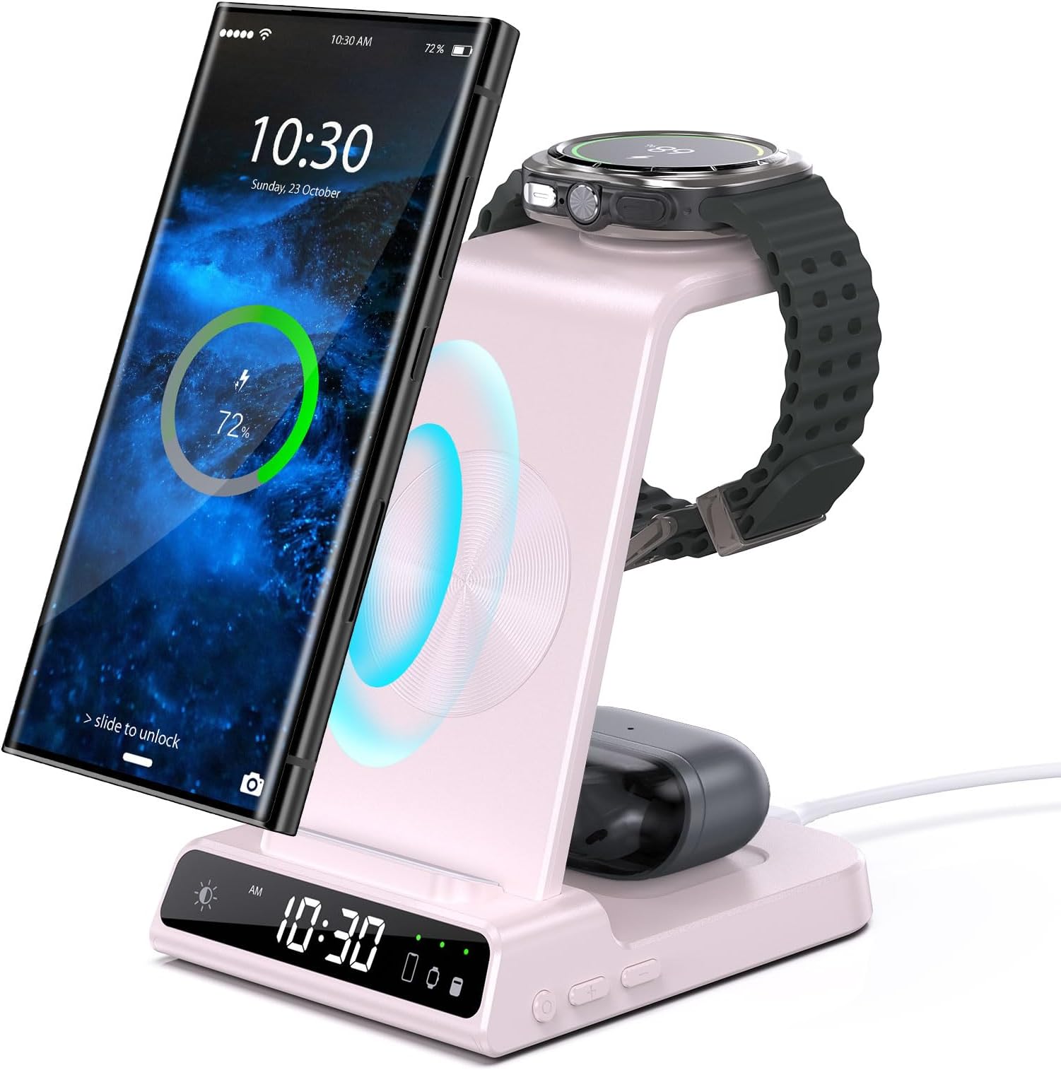 Amazon.com: 3 in 1 Wireless Charging Station for Samsung S22/Z Fold 4 ...