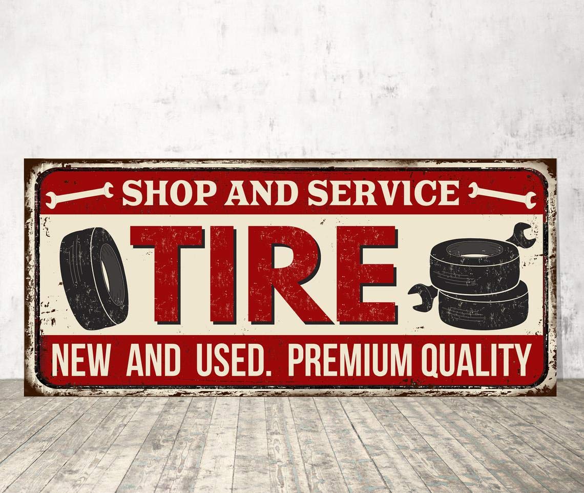 Amazon.com: Tire Shop Iron Plate Tire Shop Sign Tire Shop Decor Tire ...
