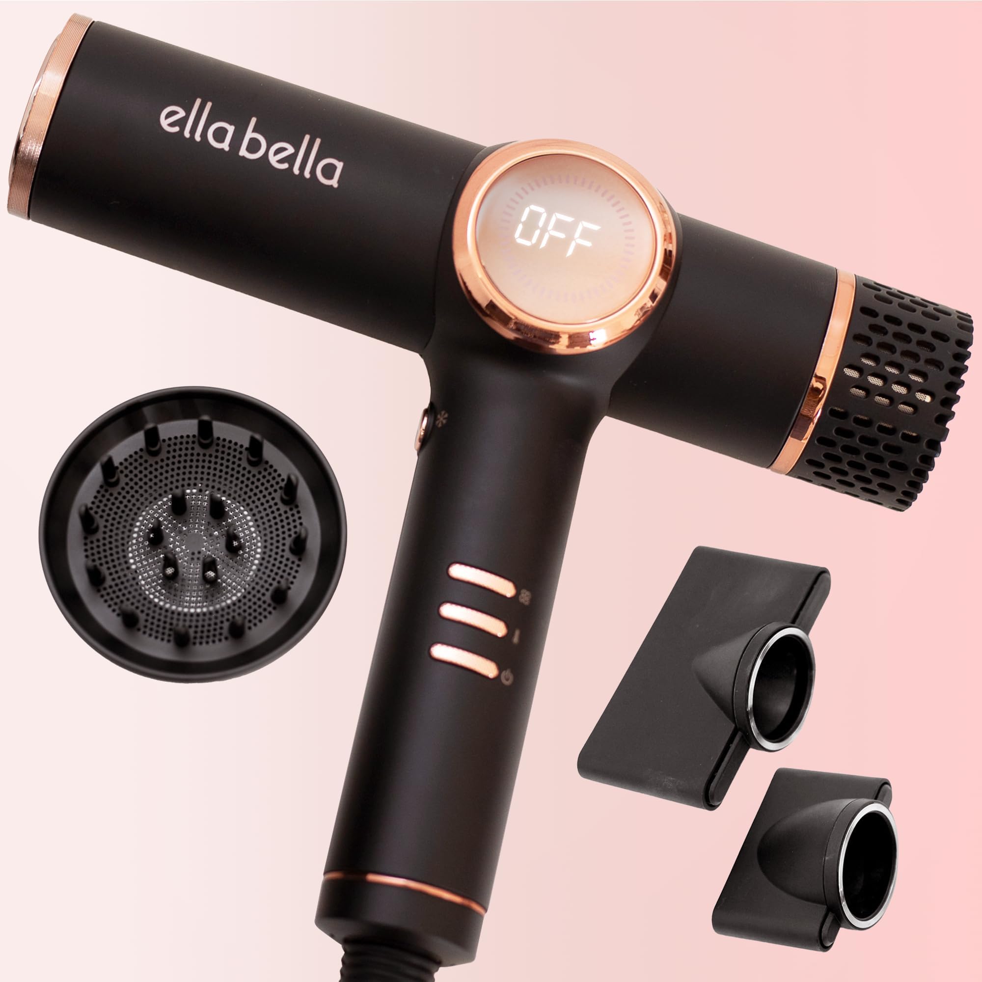 Amazon.com : ELLA BELLA® Professional Ionic Hair Dryer with Diffuser ...