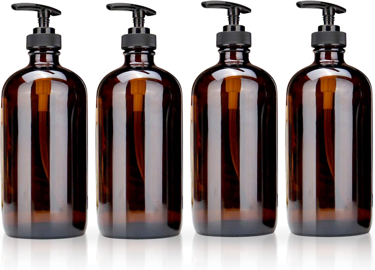 volila Soap Dispenser - 500ml Amber Pump Bottle Dispenser with Labeling ...