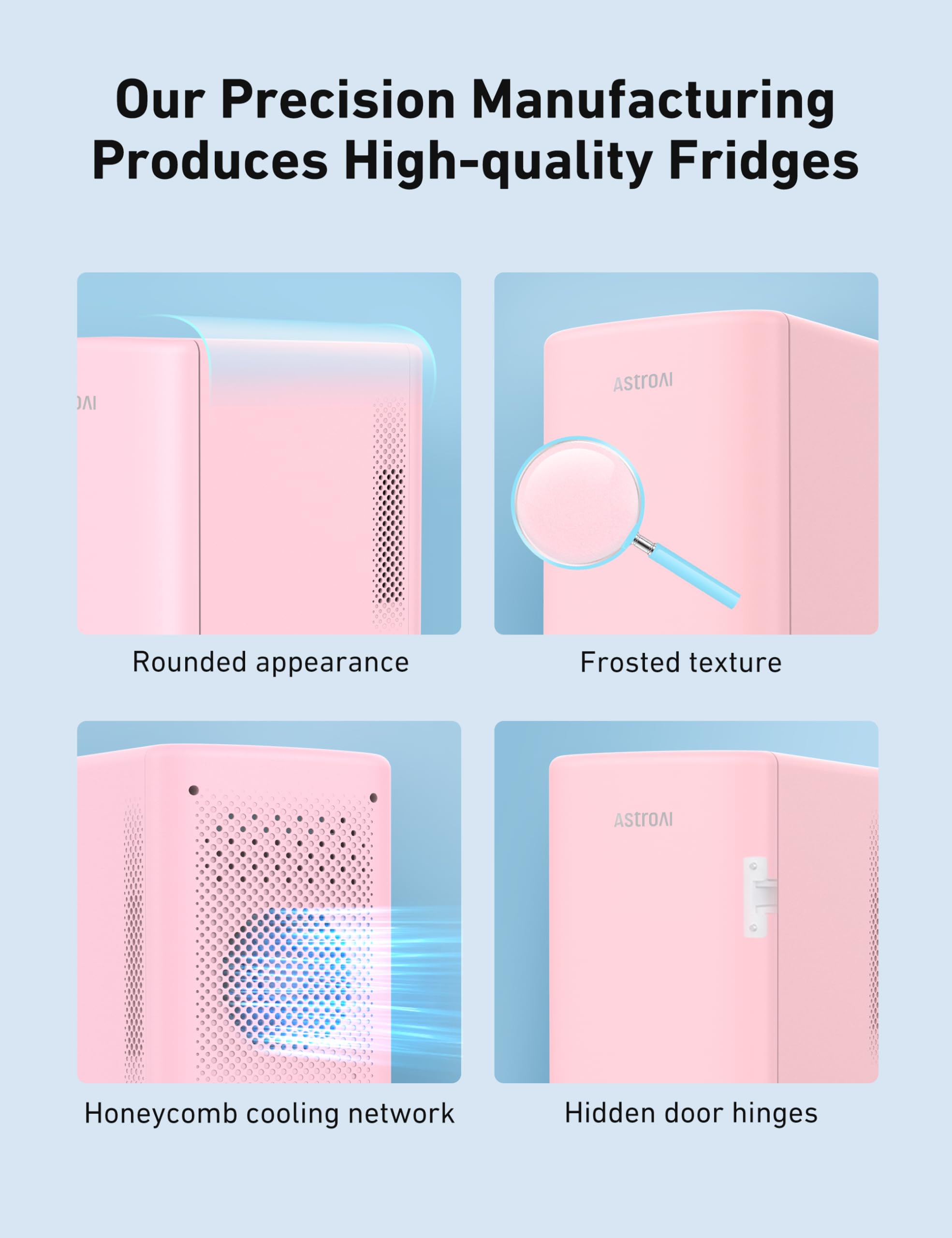 6 Liter/8 Cans Mini Fridge 2.0, Skin care Fridge, Blush Pink mini ...