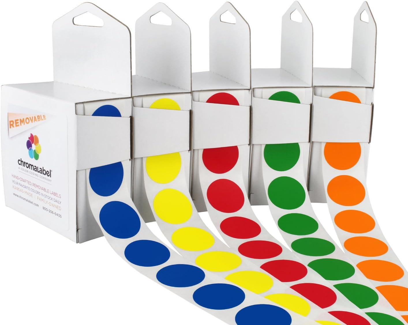 Amazon.com : Removable Color Code Dot Label Kit, 5 Assorted Standard ...