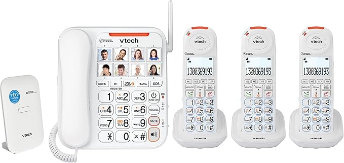 VTech CareLine Corded-Cordless Bundle - NBN Ready Phone System - Corded ...