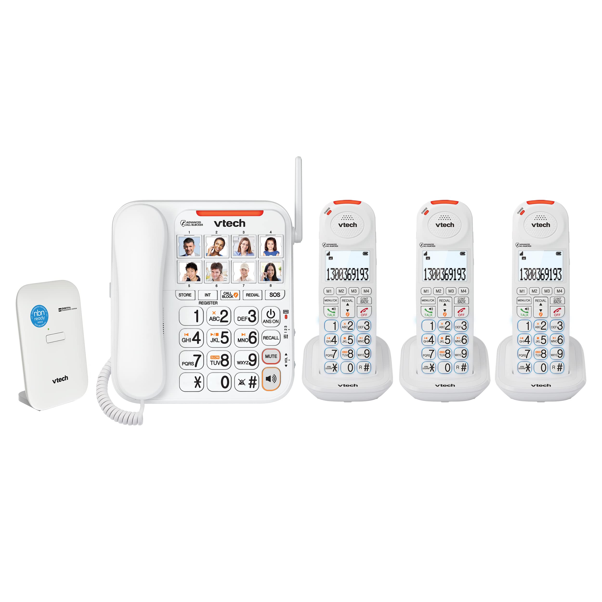VTech CareLine Corded-Cordless Bundle - NBN Ready Phone System - Corded ...