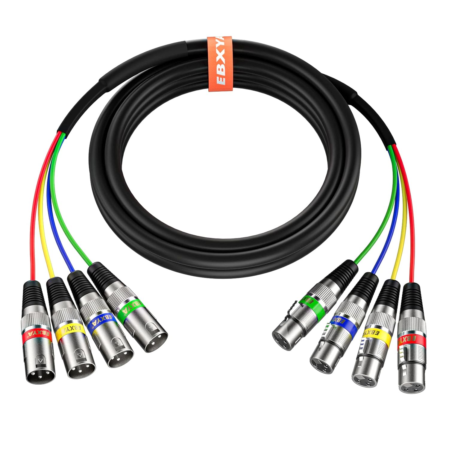 Amazon.com: EBXYA 10 Ft XLR Snake Cables 4 Colored, 4-Channel ...