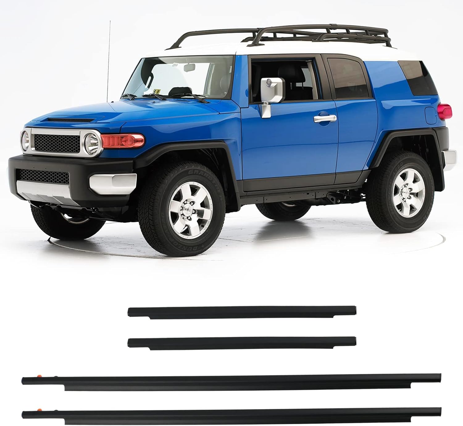 Amazon.com: Tesmirror 4Pcs Door Window Moulding Trim Seal Belt ...