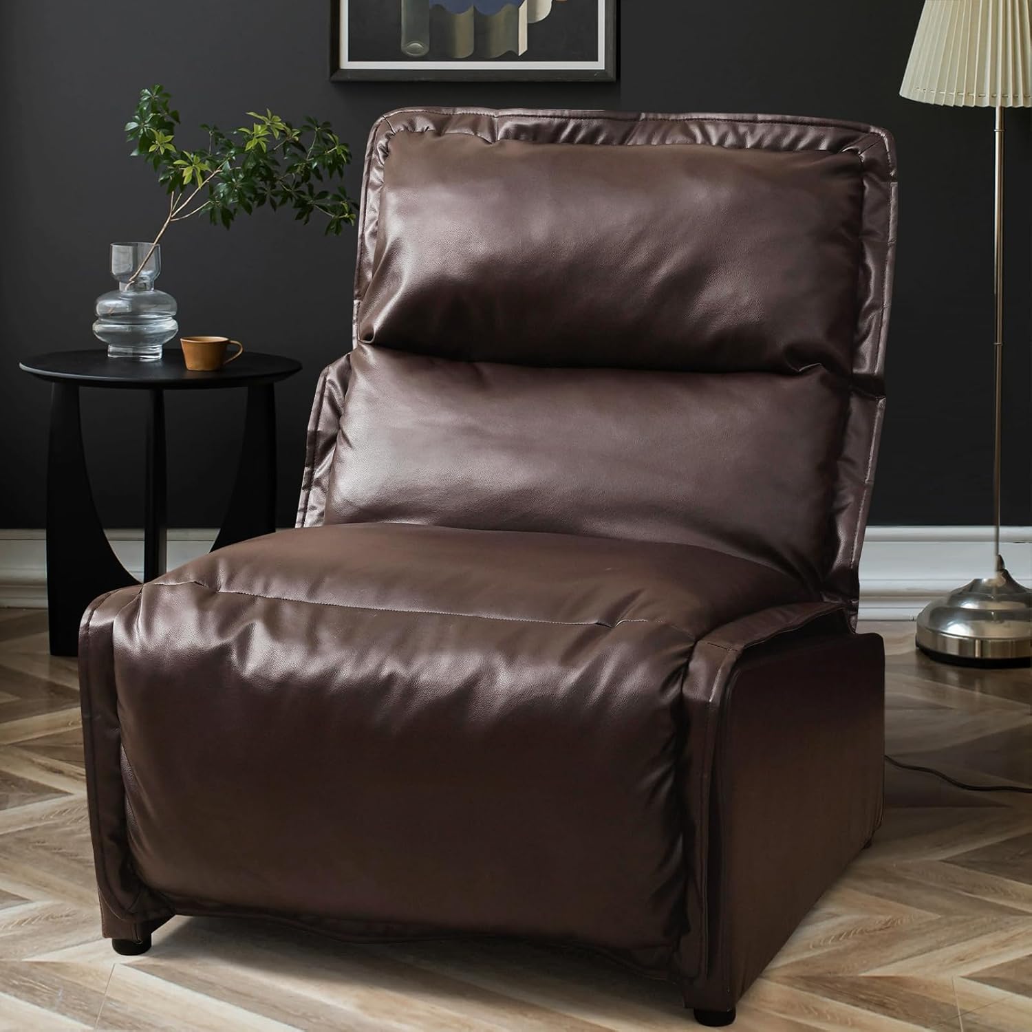 Amazon.com: EASELAND Electric Single Sofa Bed, Adjustable Leather Power ...