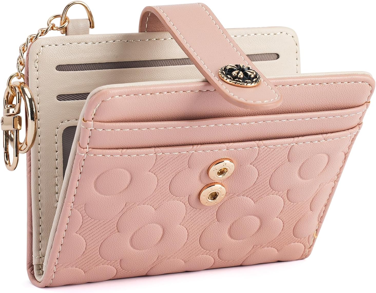 Amazon.com: VIMUTI RFID Wallet Women,Slim Small Wallets Embossed Flower ...