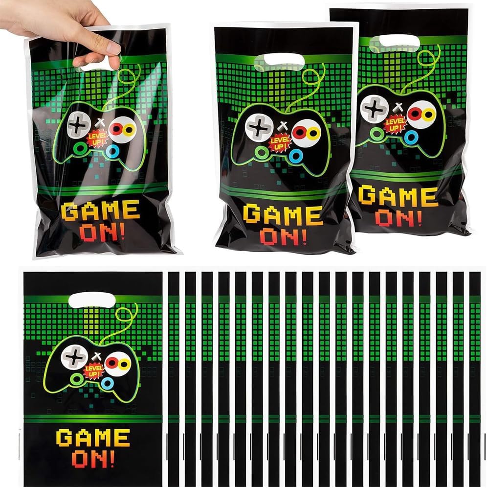 Amazon.com: Geluode Video Game Party Favors Bags, 50 Pcs Game On ...