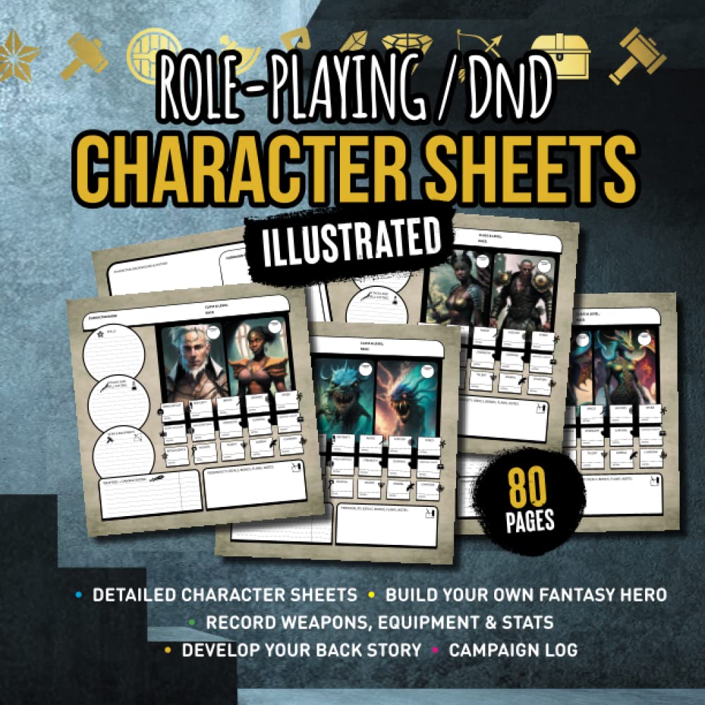 Role-Playing / DnD Character Sheets - Illustrated: Create your game ...