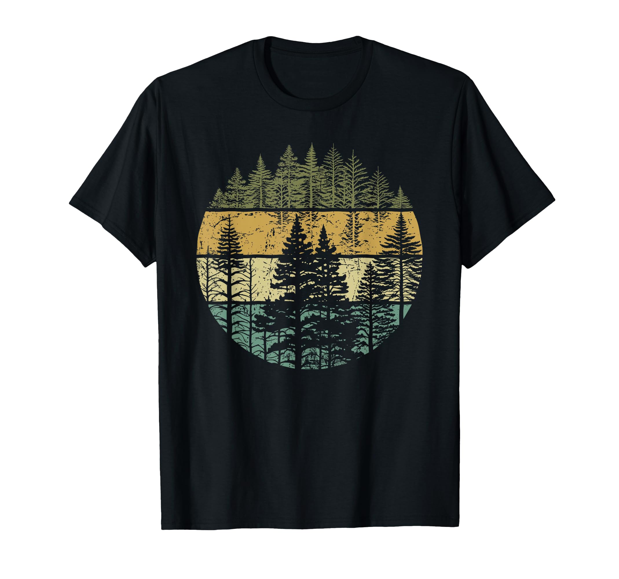 Amazon.com: Retro Forest Trees Outdoors Nature Women Men Vintage ...