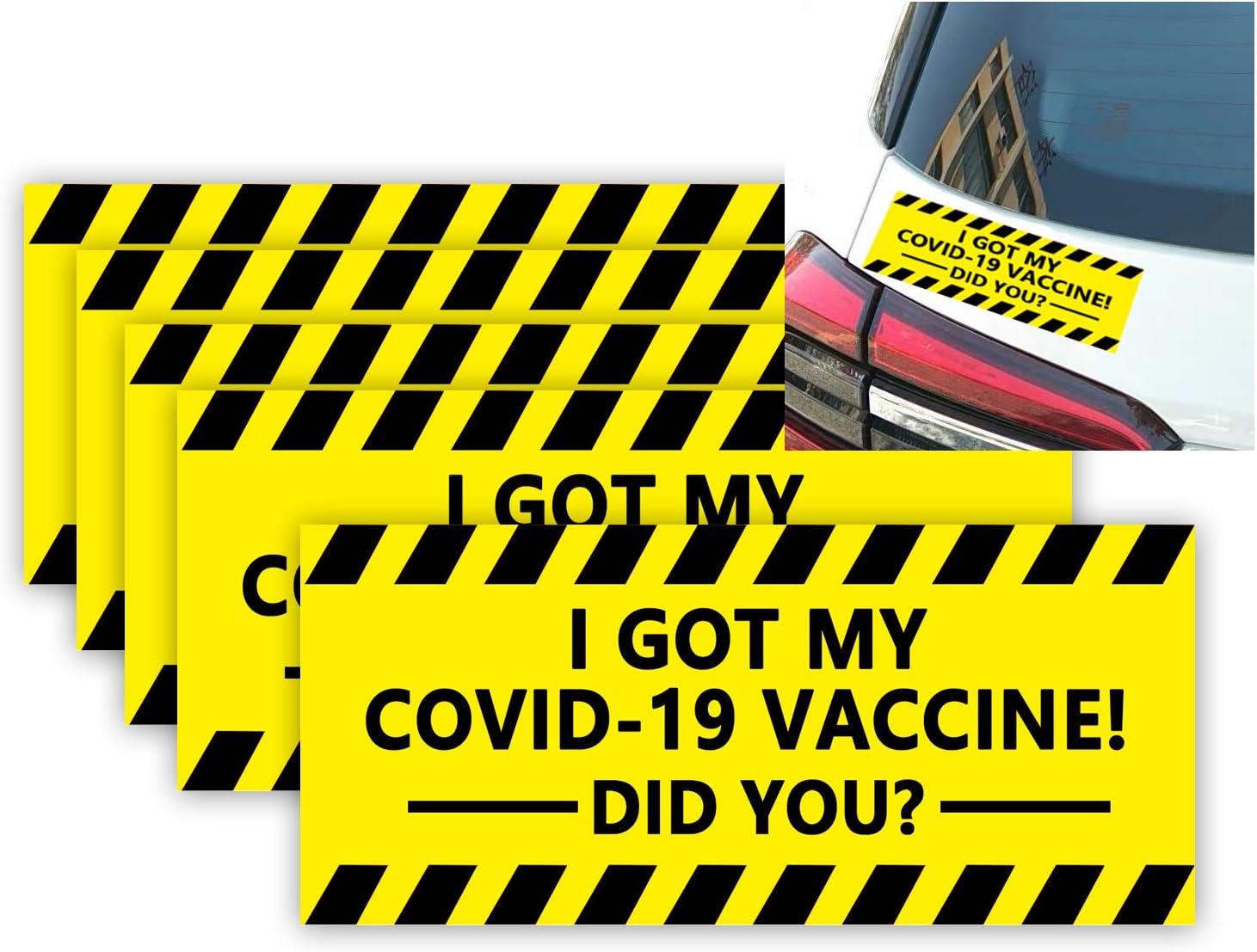 Amazon.com: I Got My COVID-19 Vaccine Stickers,GET Vaccinated Sign,10X4 ...