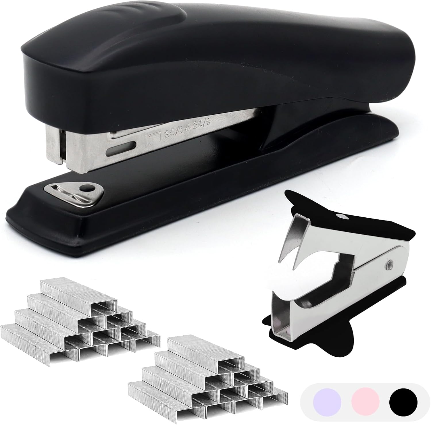 Amazon.com : Black Office Stapler, 25 Sheet Capacity with 2000 Staples ...