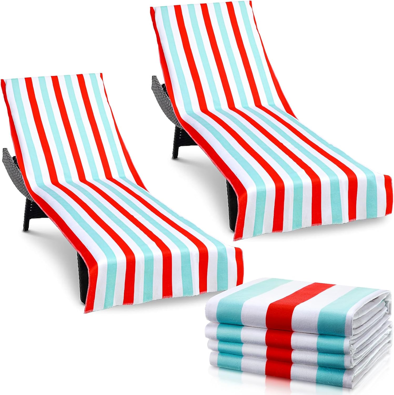 Amazon.com : VitalCozy 2 Pcs Lounge Chair Cover Towel 30 x 85 in ...