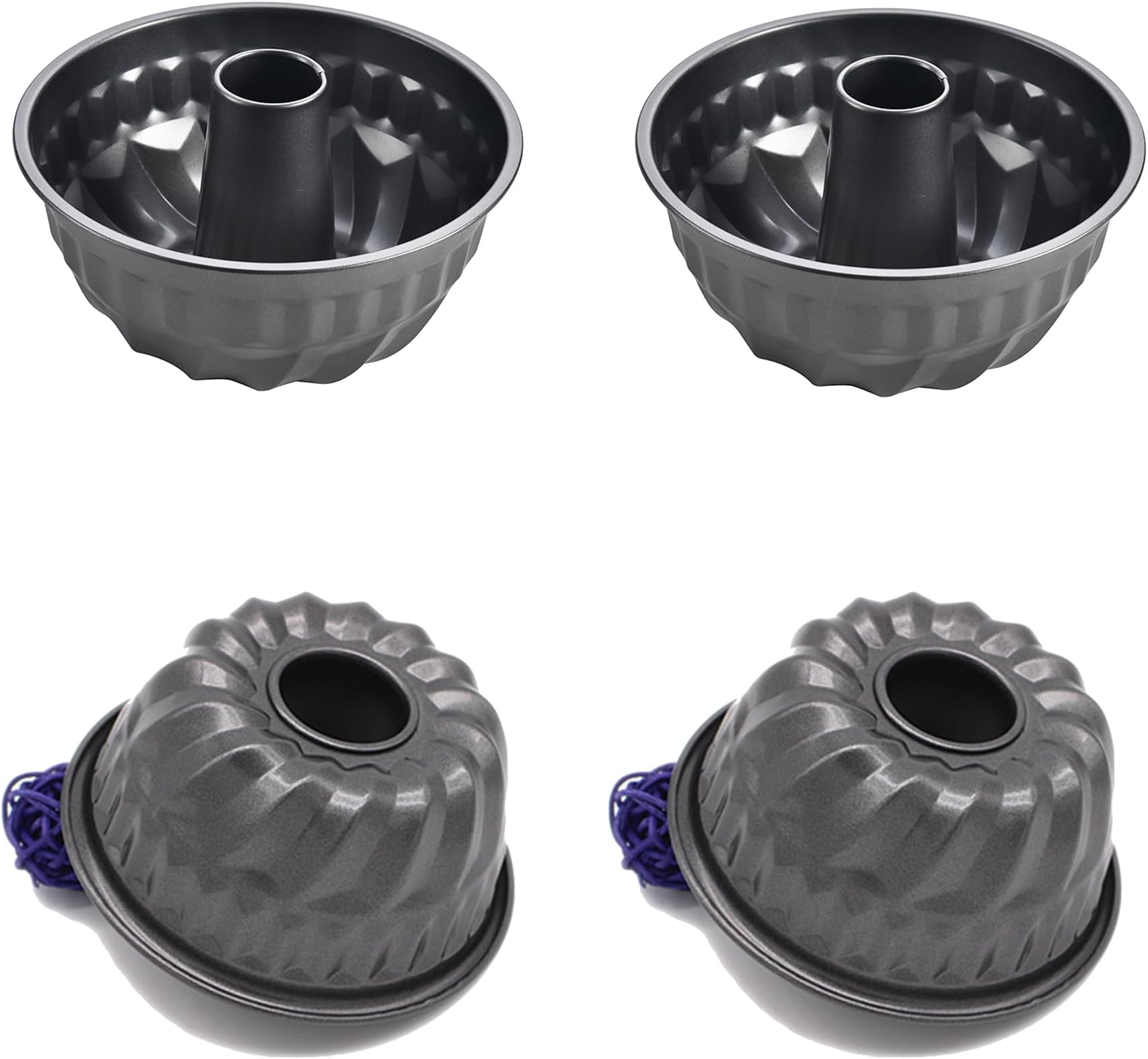 Amazon.com: LoveDeal Paquete de 10 moldes pequeños para pasteles de 4 ...