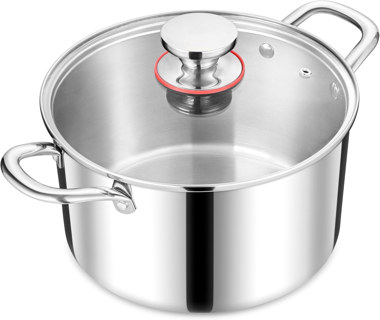 HaWare 8 Quart Stock Pot, 18/10 Tri-Ply Stainless Steel Stockpot with ...