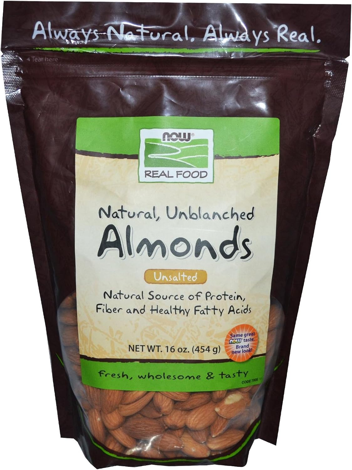 Amazon.com: Now Foods Real Food Natural Unblanched Almonds Unsalted ...