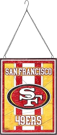 Amazon.com : FOCO San Francisco 49ers NFL Team Stripe Stain Glass Sign ...