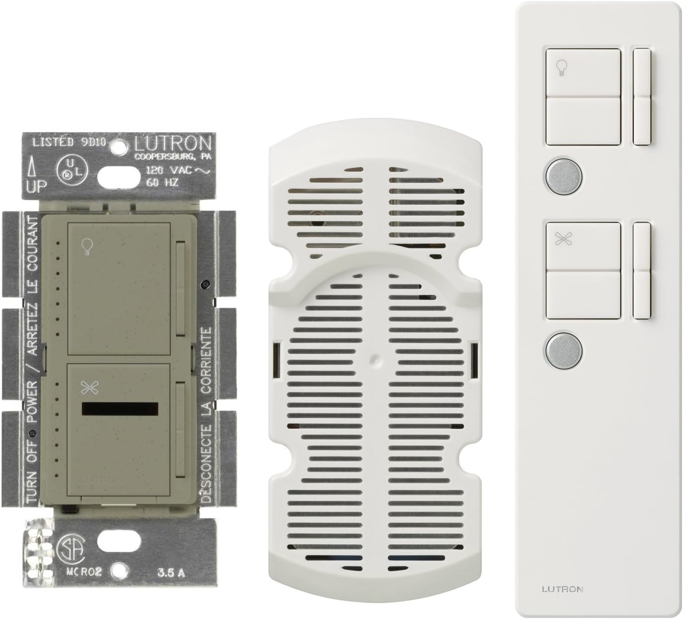 Lutron Maestro IR Fan Control and Light Dimmer for Incandescent and ...