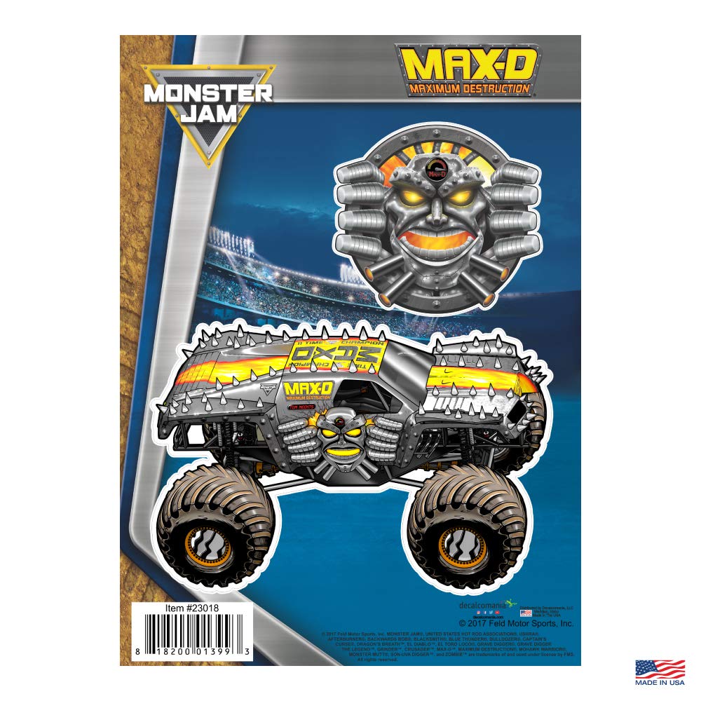 Snapklik.com : Decalcomania Monster Jam Max-D Maximum Destruction ...