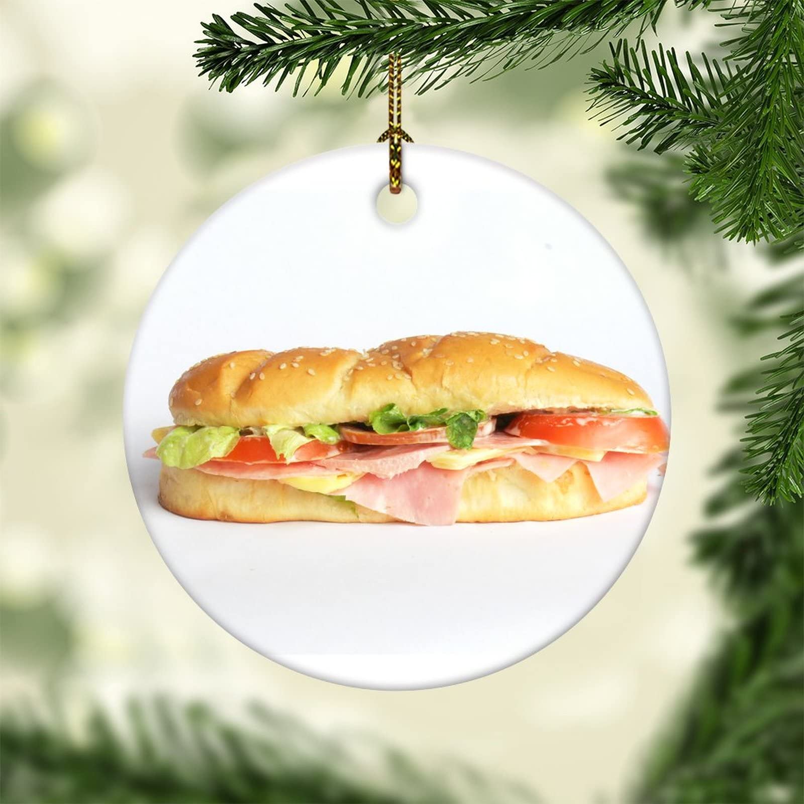 Amazon.com: Submarine Sandwich Christmas Tree Ornament, Submarine ...