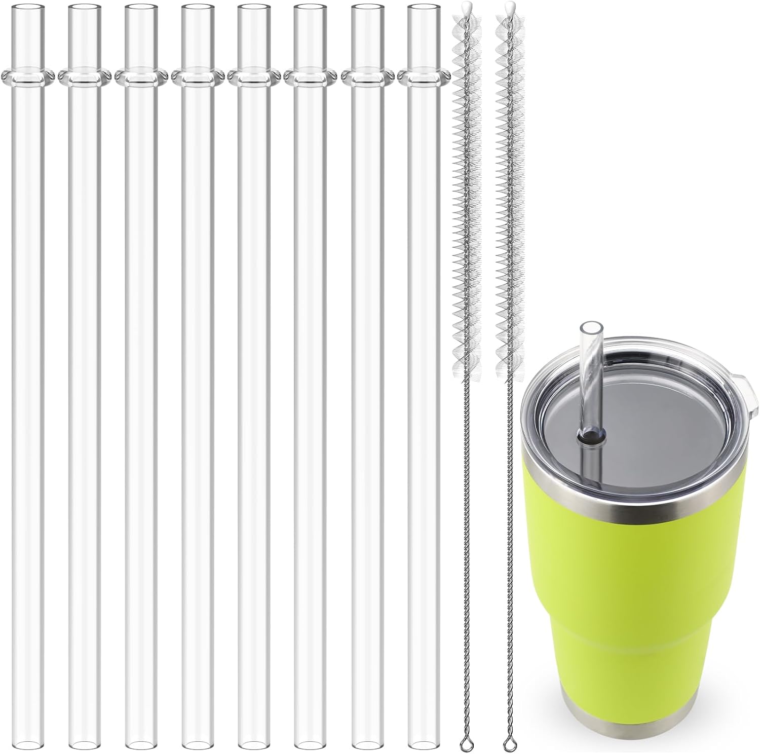 Amazon.com: Straws for YETI, 8 pcs 9 inch Reusable Tumbler Plastic ...