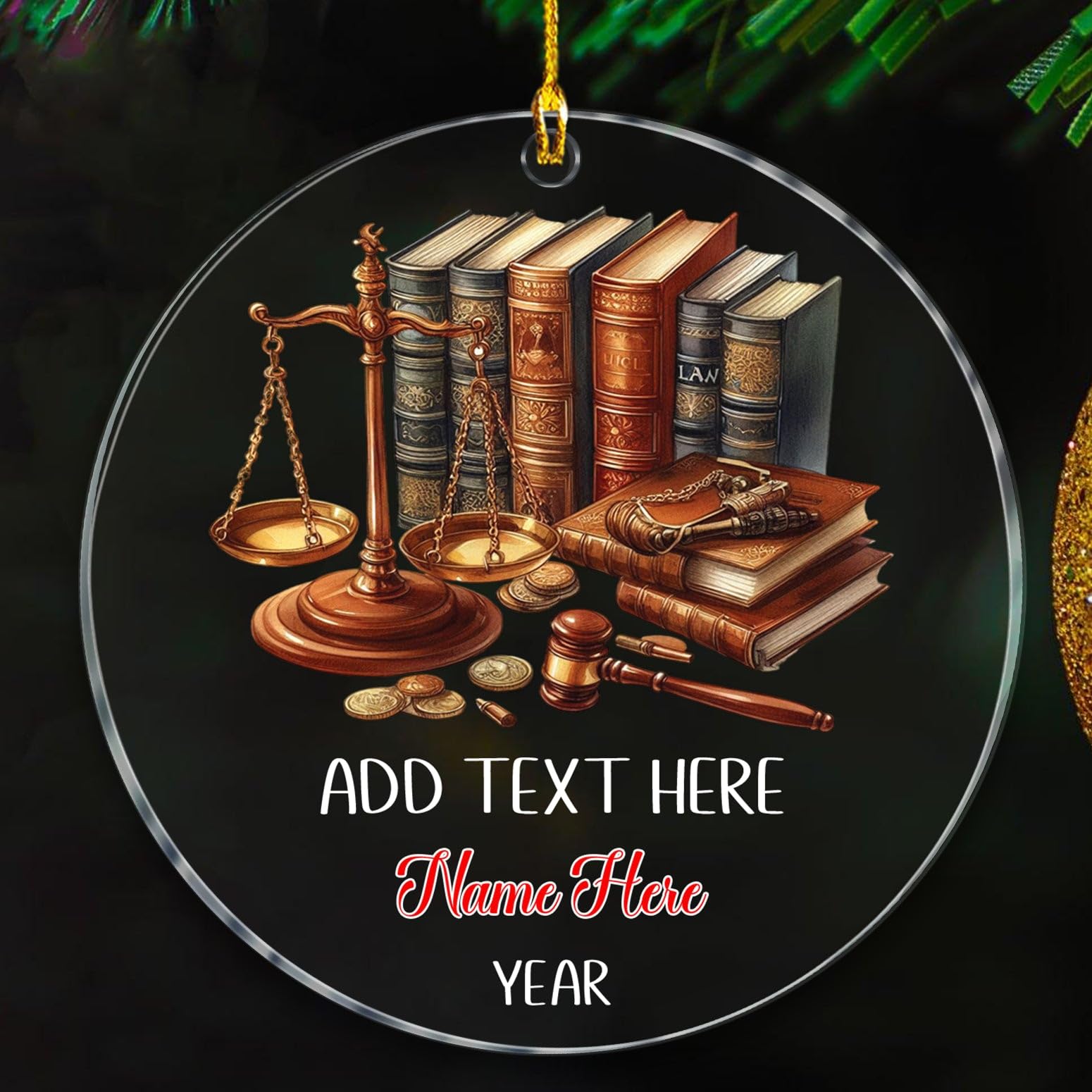 Amazon.com: Personalized Lawyer Christmas Ornament 2024, Best Lawyer ...