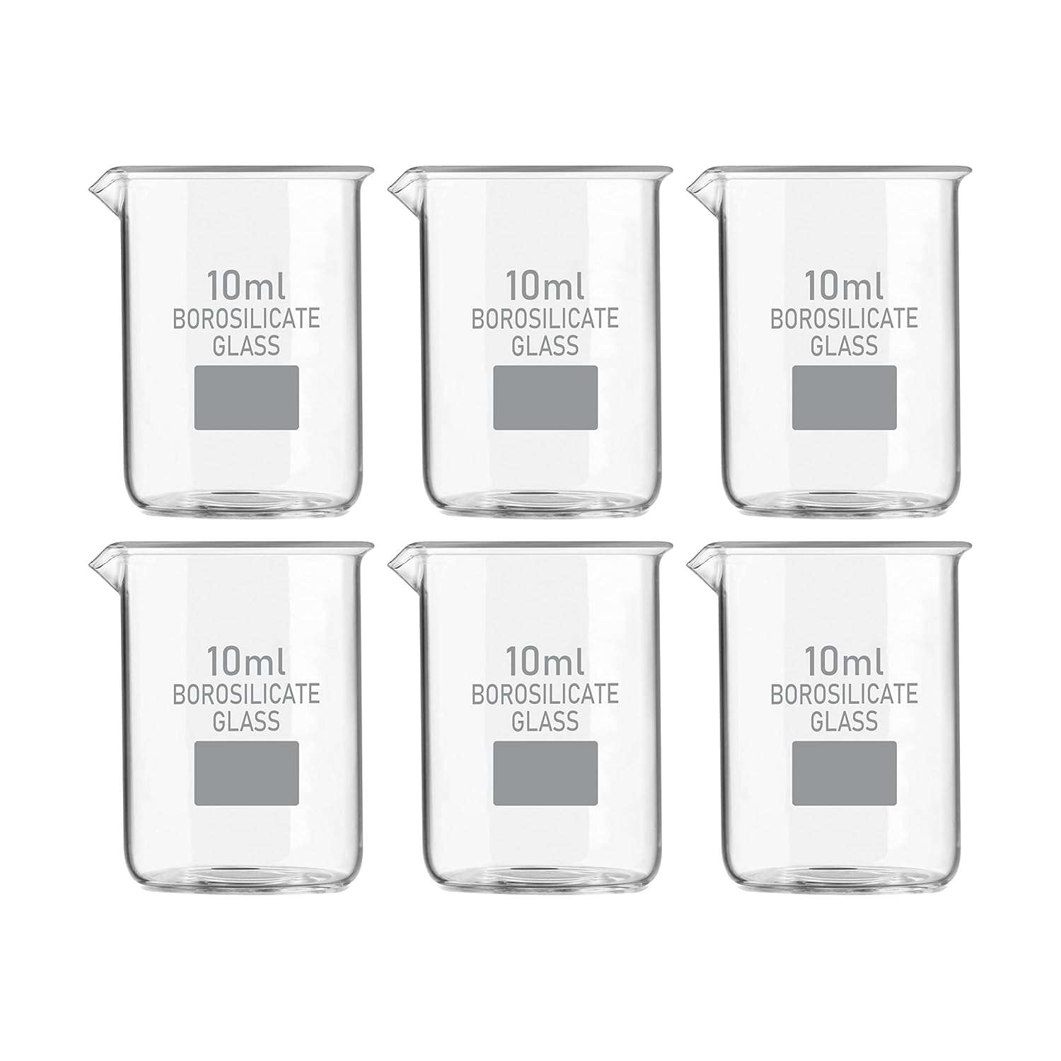 Bello Borosilicate 3.3 Glass Beaker 10 ml with Graduation Marks, Pack ...