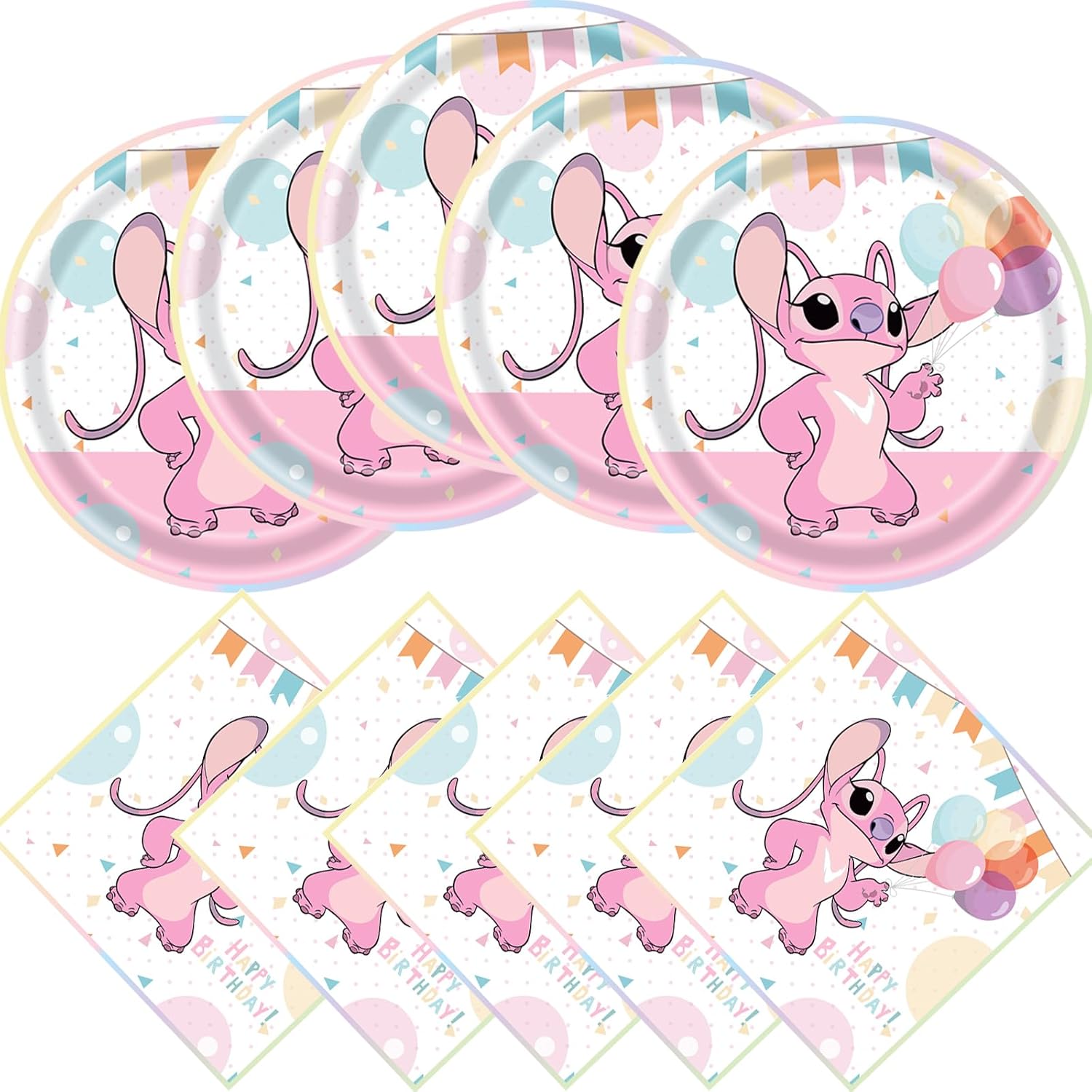 Amazon.com: Pink Stitch Birthday Party Supplies,Pink Stitch Party ...