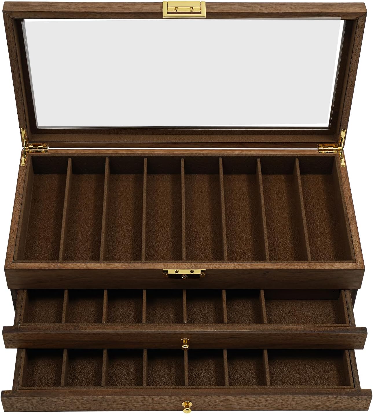 Amazon.com: JINHZIXIU 3-Tier Pocket Knife Display Case for 22 Knives ...