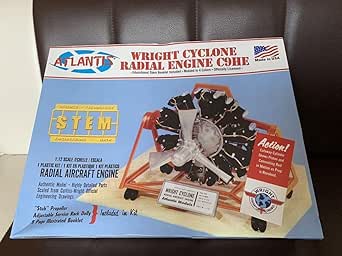 Amazon.co.jp: アトランティス 1/12 飛行機エンジン Wright Cyclone C9HE Aircraft Engine ...