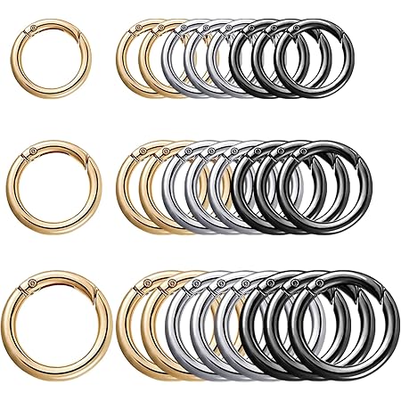 Amazon.com: 27Pcs Round Snap Buckle Round Clip Hook Trigger Spring O ...