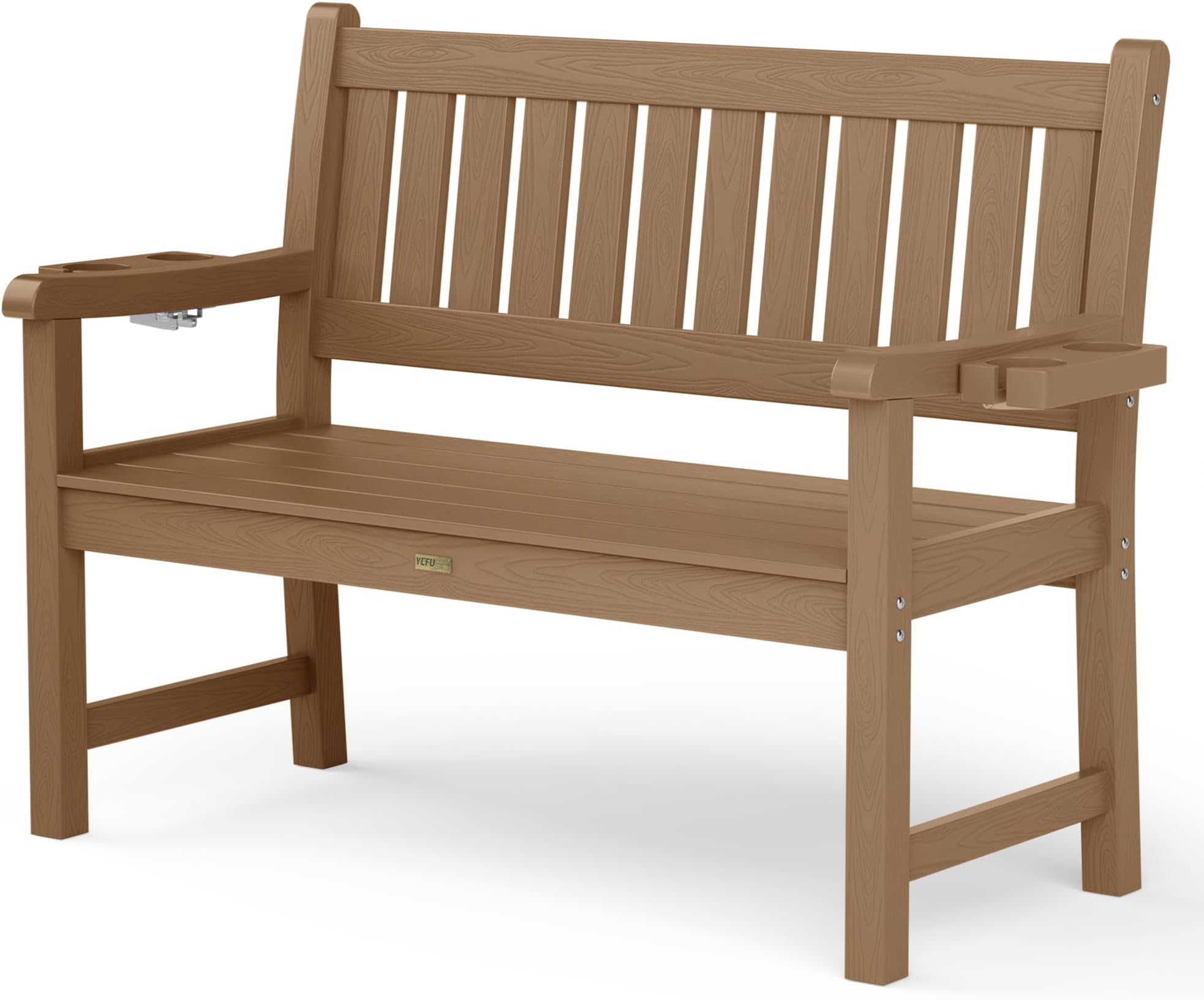 Amazon.com: YEFU Outdoor Bench, 2-Person Garden Benches, All Weather ...