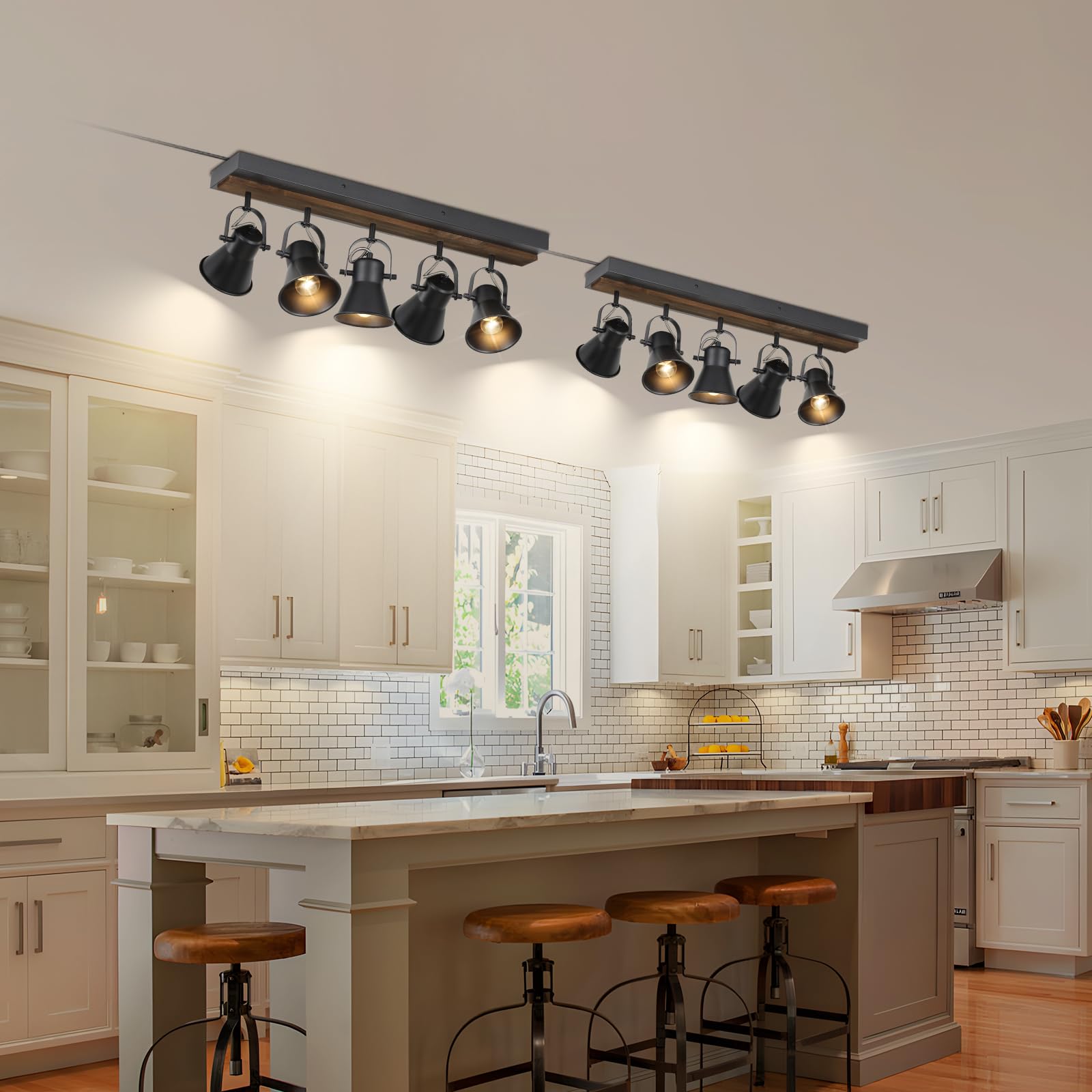 Snapklik.com : 5-Light Plug-in Track Light Fixtures Ceiling/Wall Mount ...
