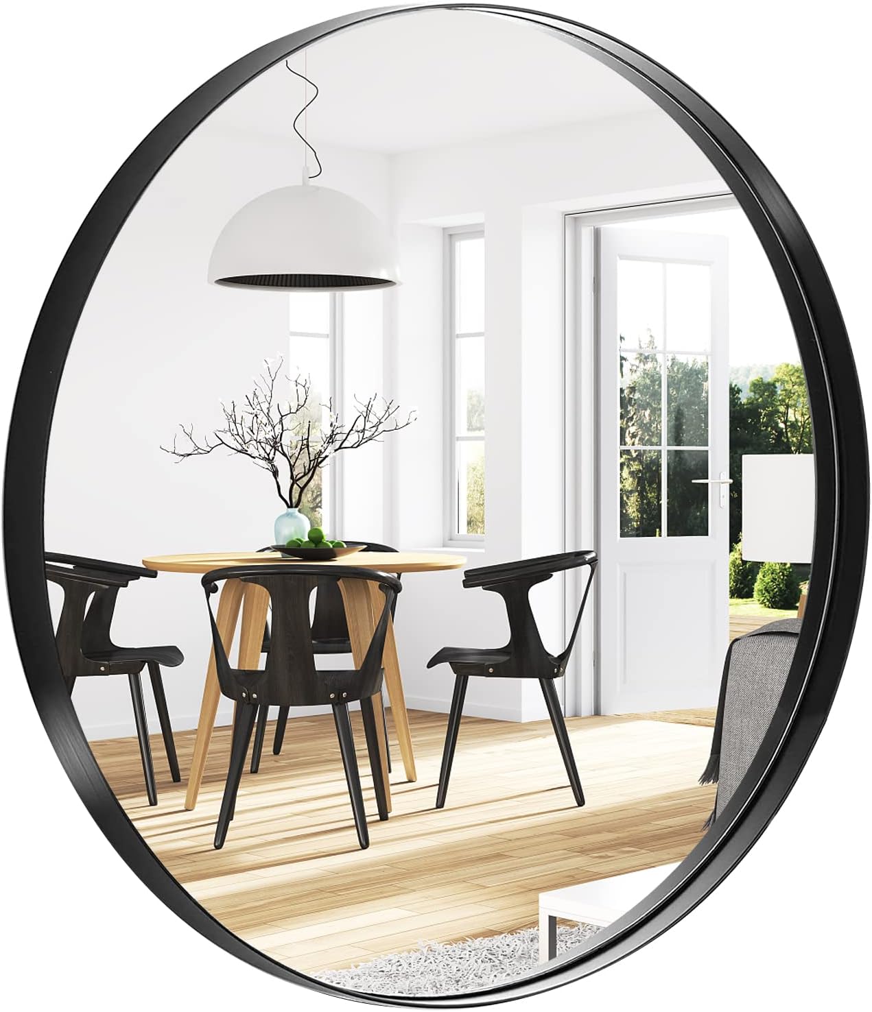 Amazon.com: Varsoul Round Mirror 24 Inch, Circle Mirrors for Wall ...