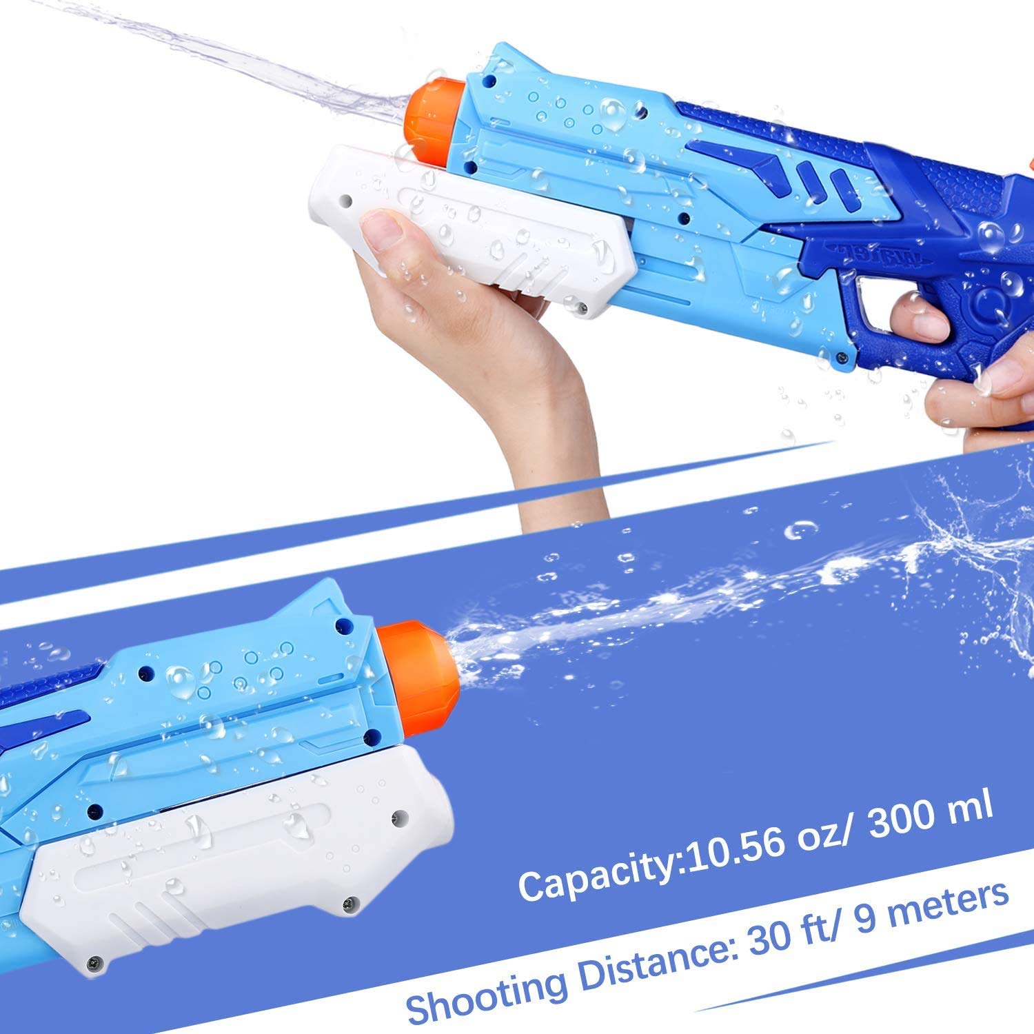 Ucradle Water Gun for Kids - 2 Pack Water Pistol 300ML Big Water Gun ...