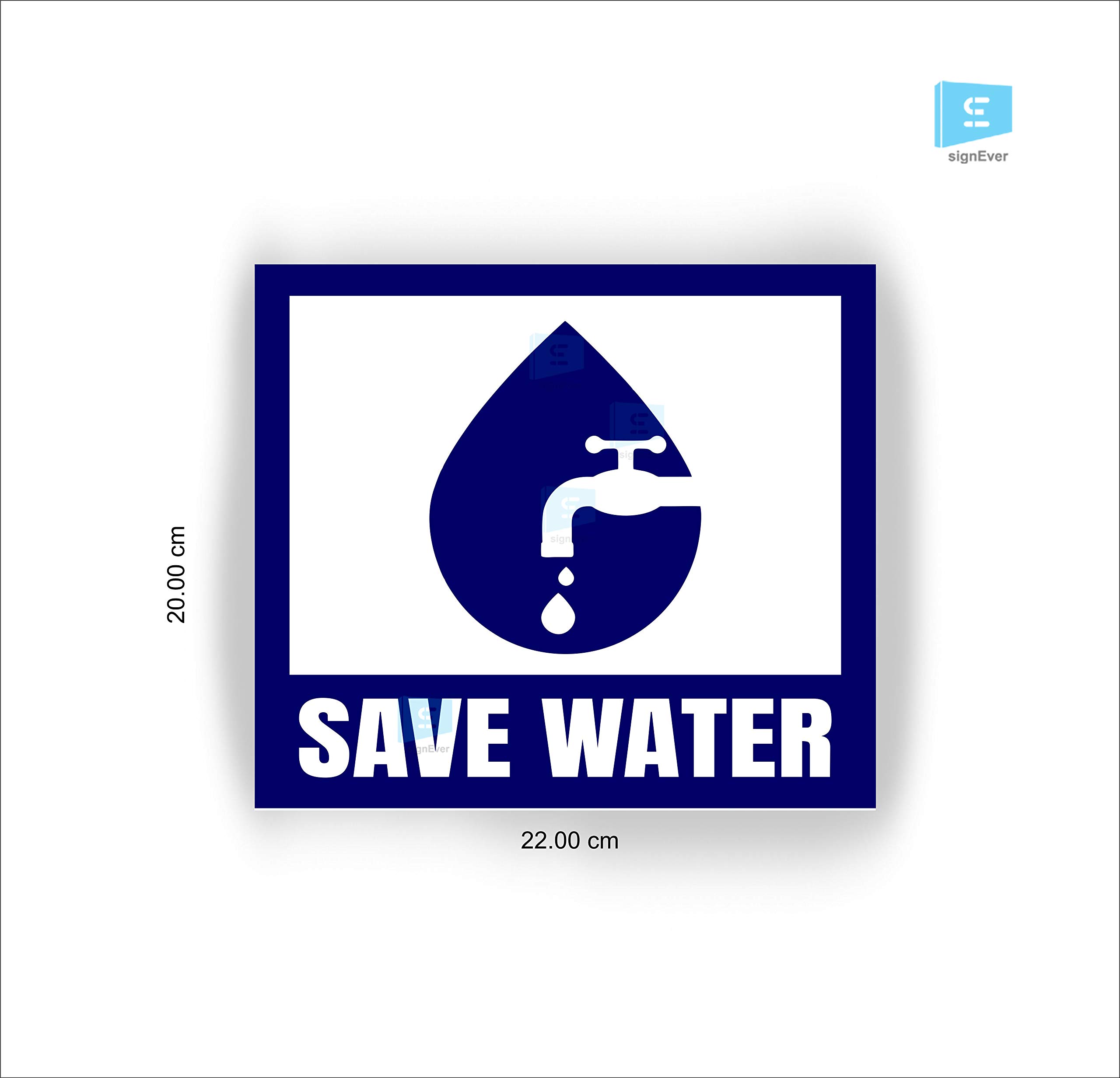 Buy SIGN EVER Save Water Sign Boards For School Office Collage Factory ...