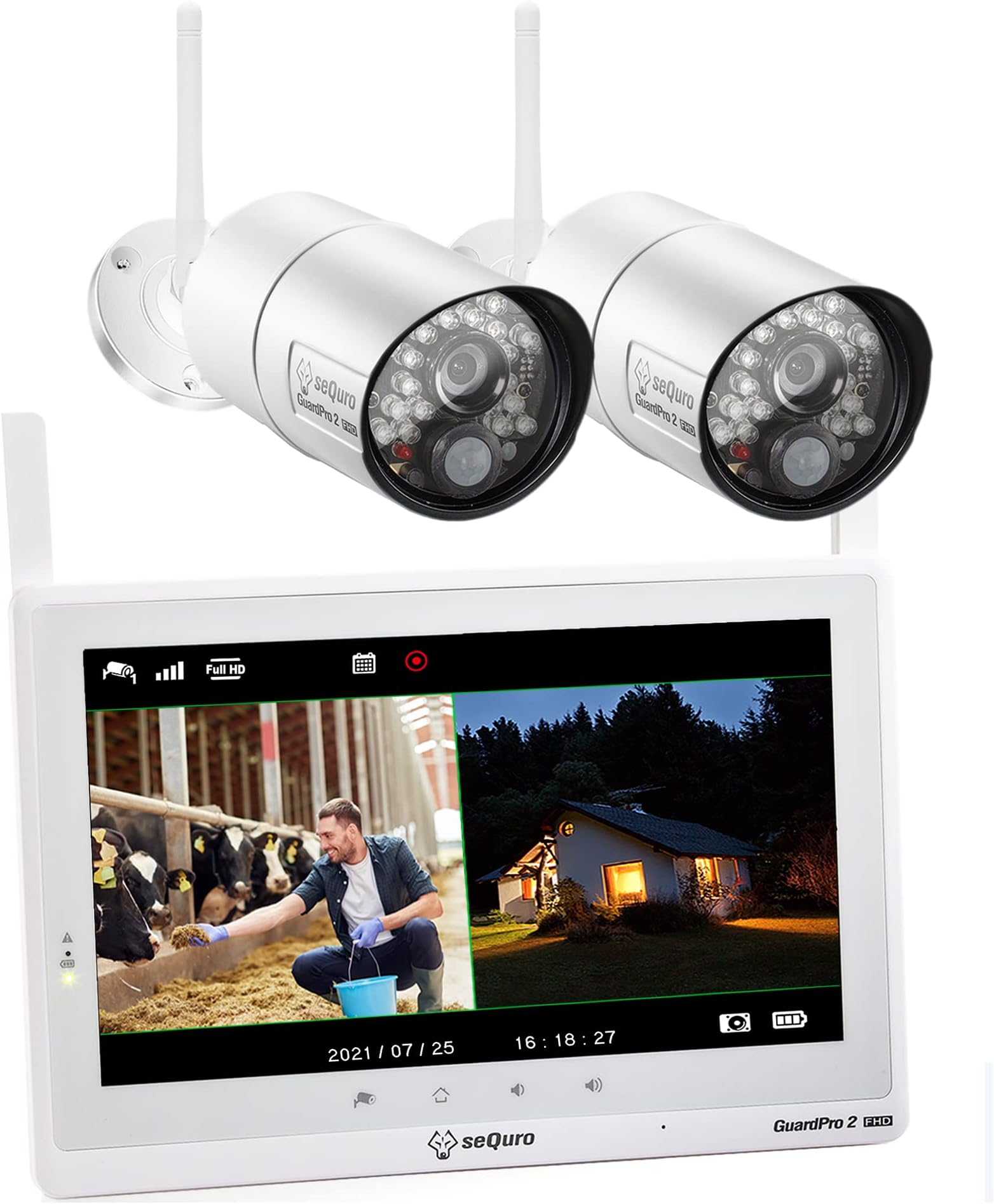 Amazon.com : seQuro GuardPro2 DIY Surveillance-DVR-Kit with 2 Bullet ...