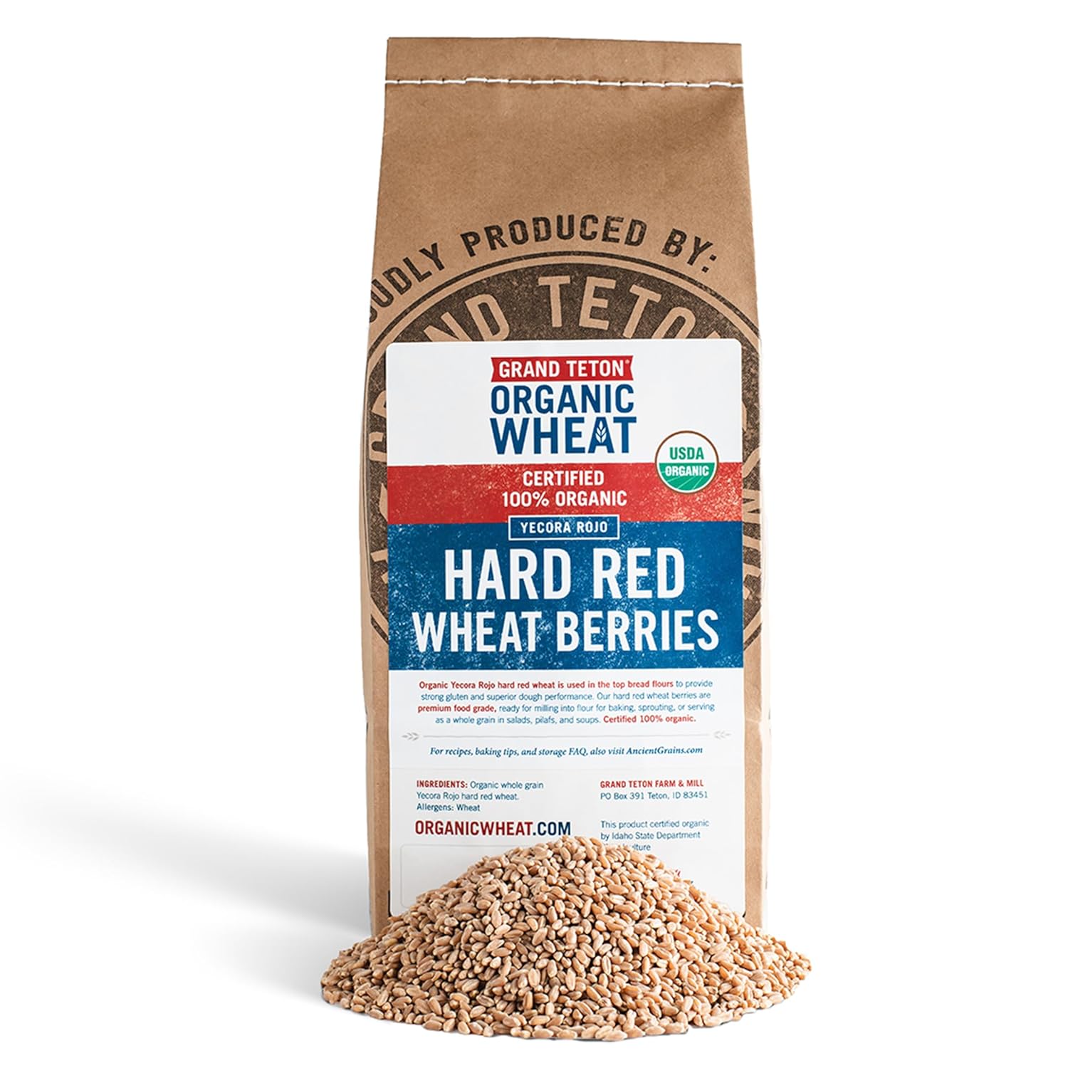 Amazon.com : Yecora Rojo Hard Red Wheat Berries by Grand Teton Organic ...