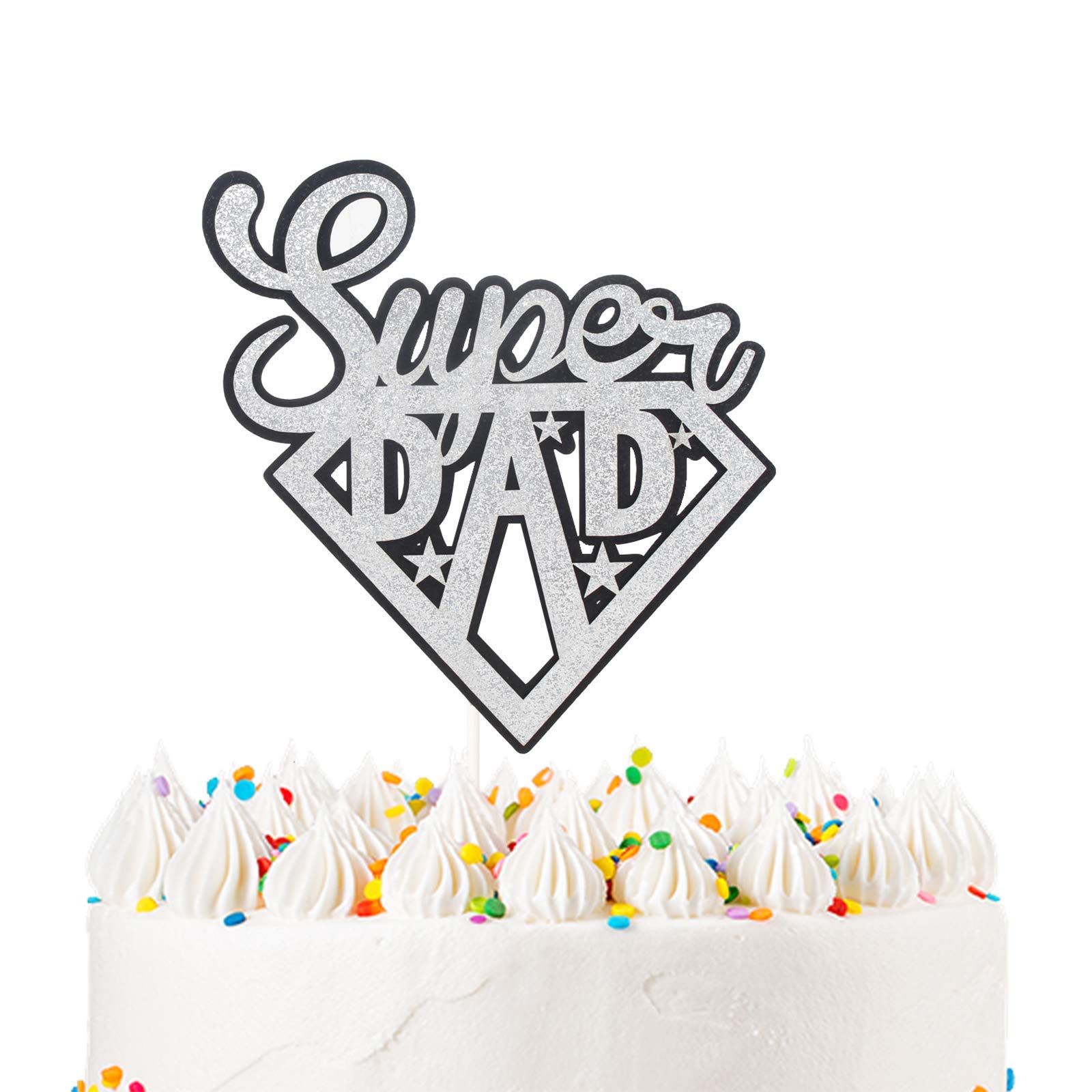 Super Dad Superman Theme Cake Topper Fathers Birthday Cake Topper ...